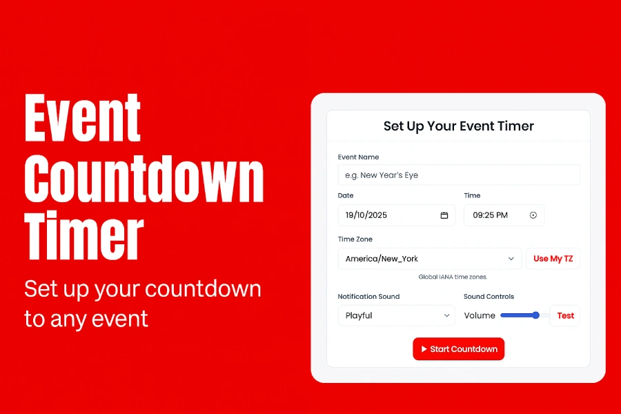 Event Countdown Timer - Free Online Tool