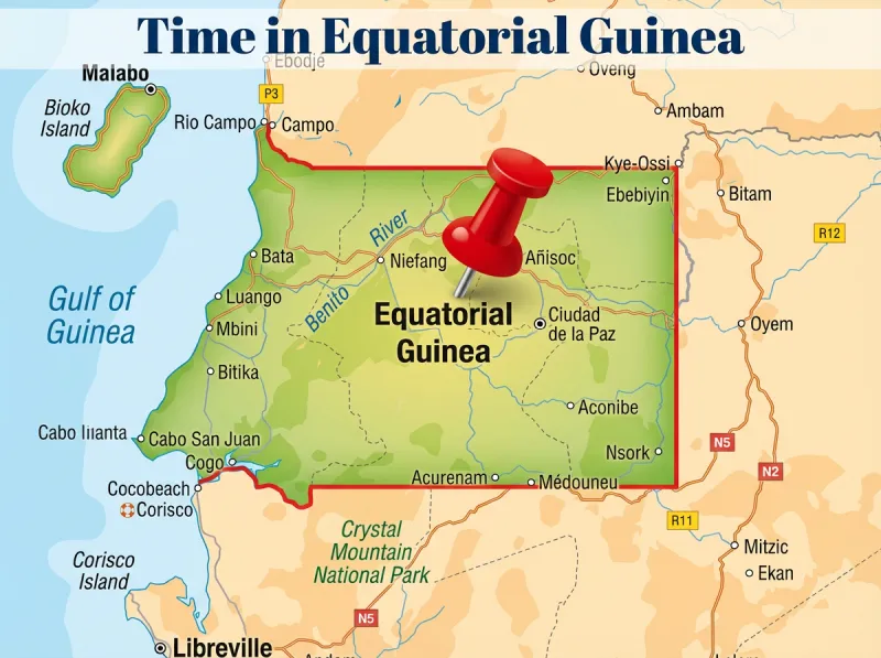 Current Time in Equatorial Guinea - Local Time & Time Zone