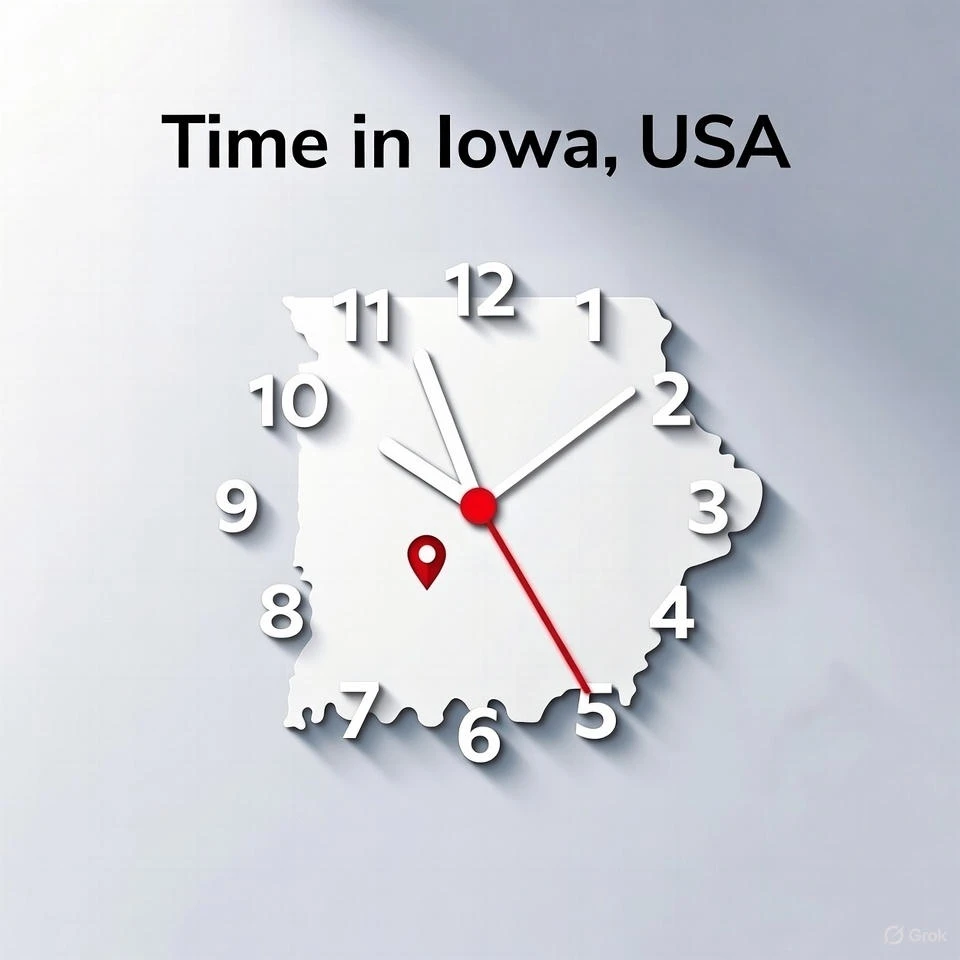 Current Time in Iowa, USA Now